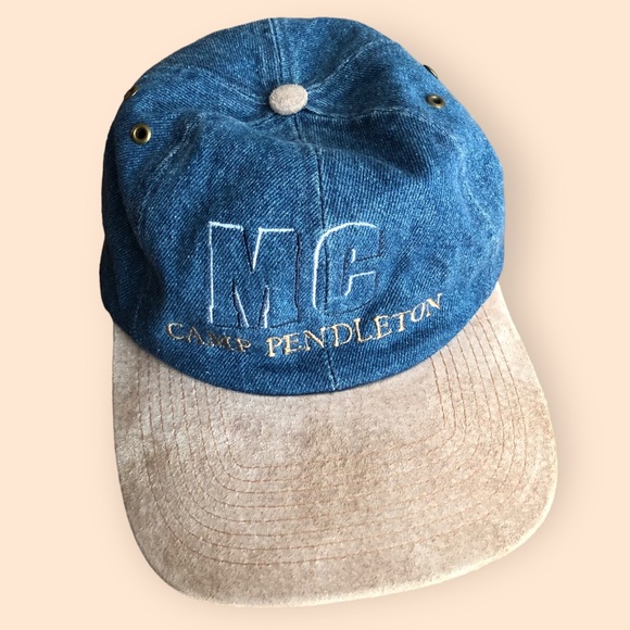 Cobra Caps | Accessories | Vintage Cobra Caps Denim Leather Mc Camp ...